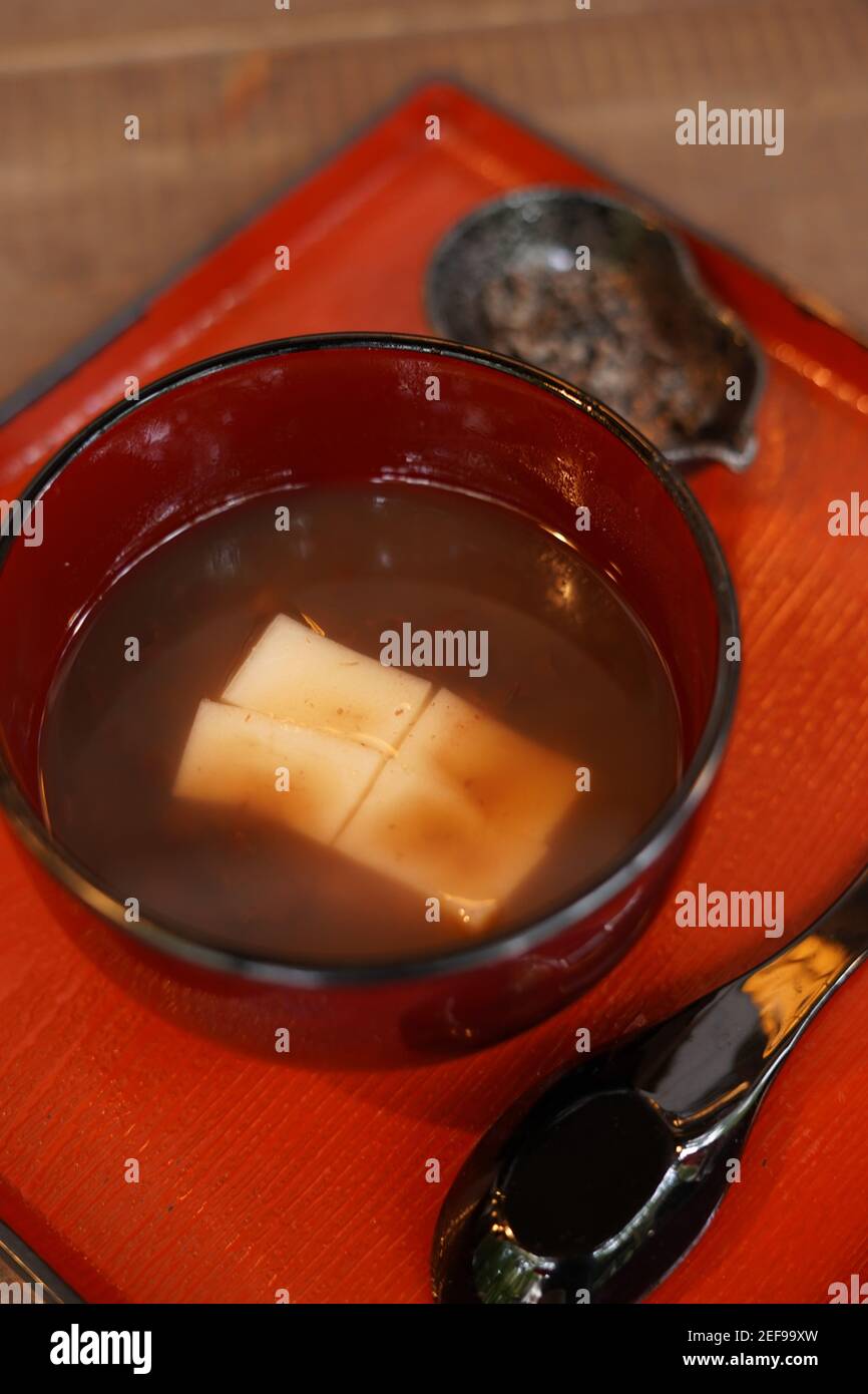 Red bean dessert Stock Photo - Alamy