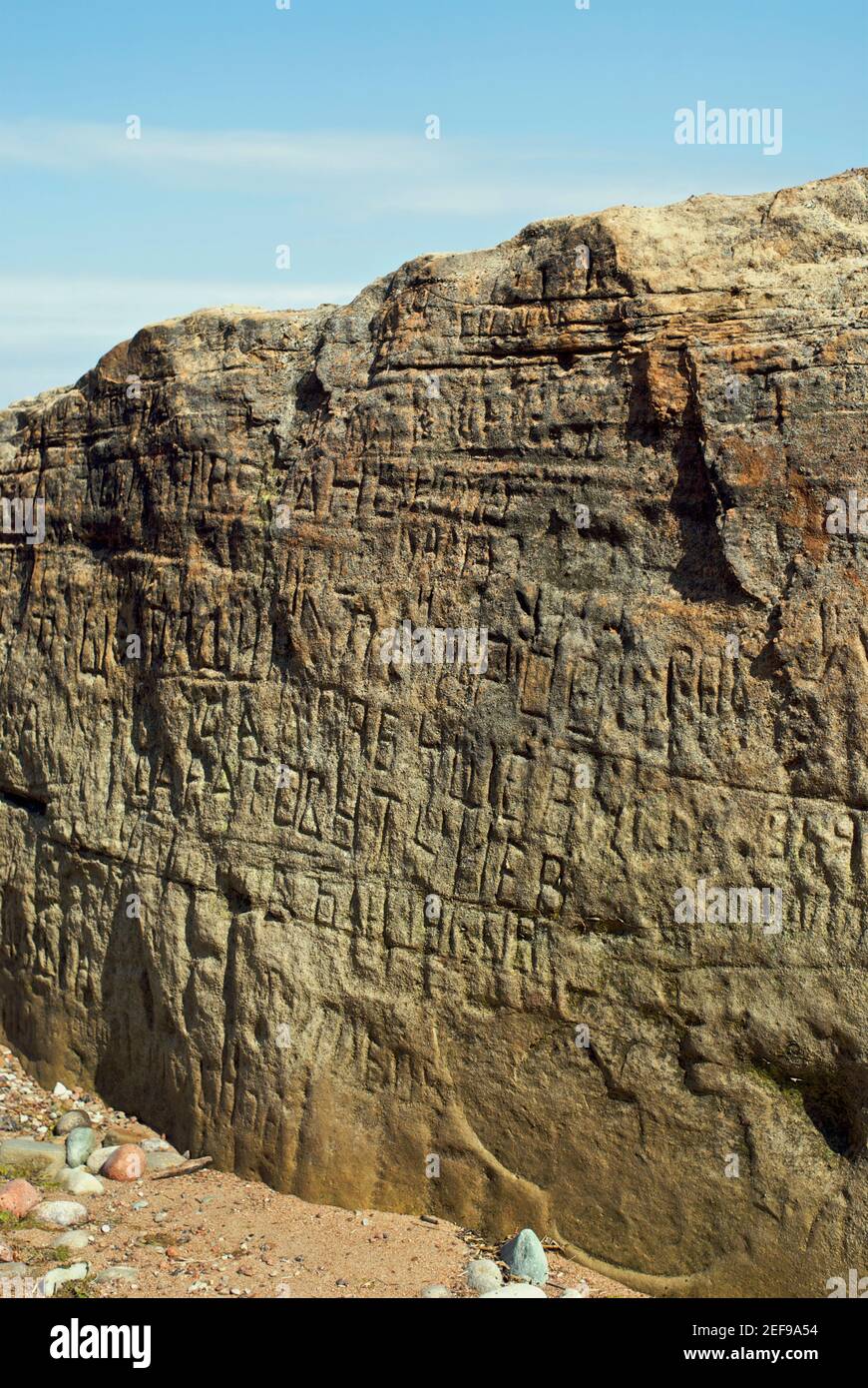 Script on rock hi-res stock photography and images - Alamy