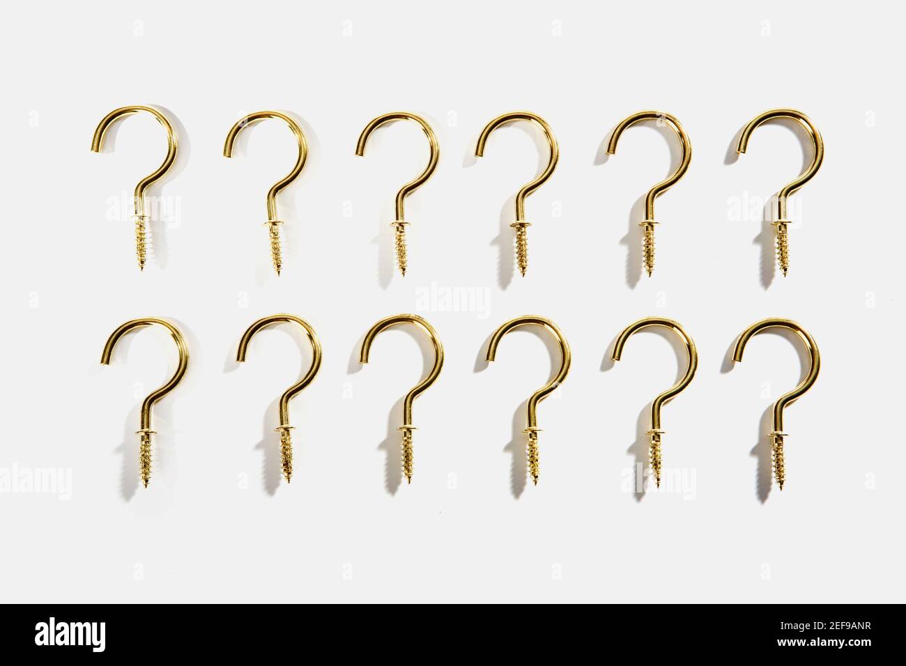 Row of hooks hi-res stock photography and images - Alamy