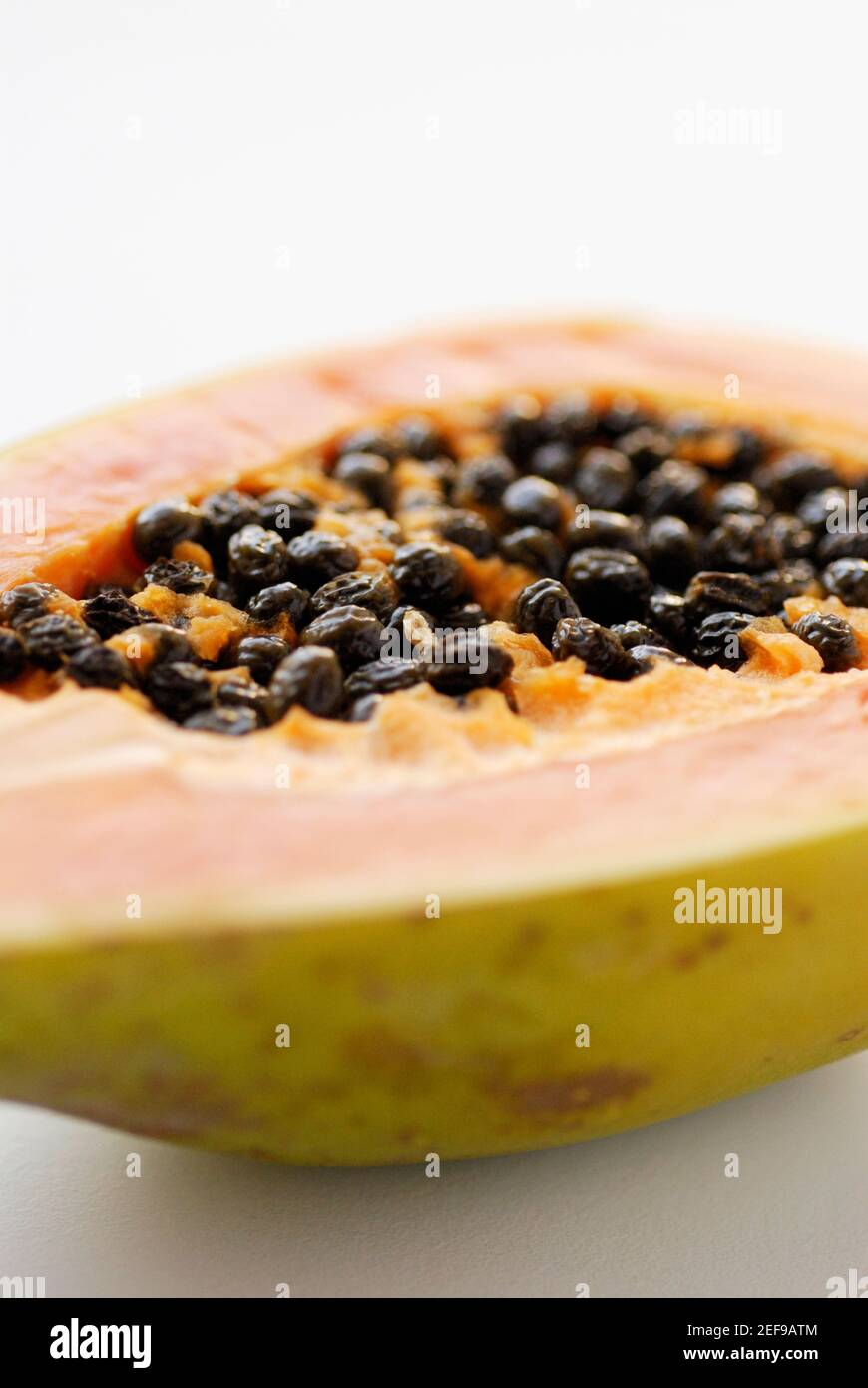Close-up of the cross section of a papaya Stock Photo - Alamy