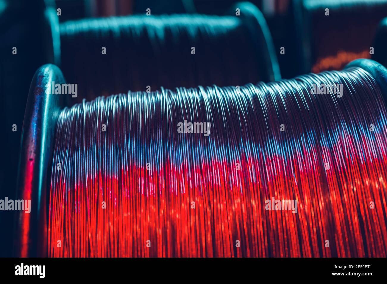 Copper cable reels hi-res stock photography and images - Alamy