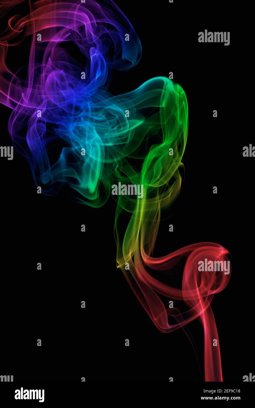 Coloured colored smoke on black background hi-res stock photography and ...