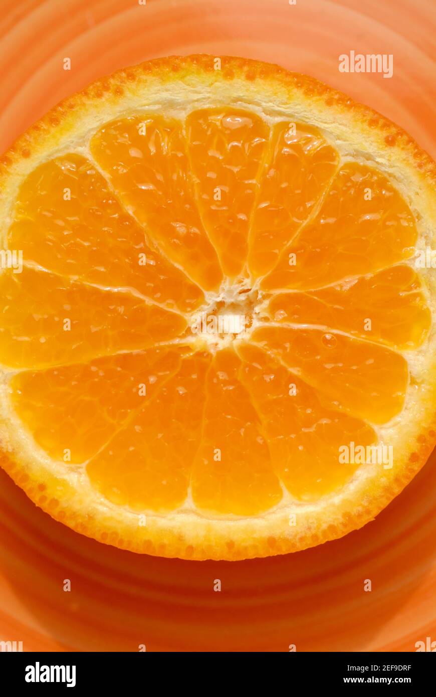 High angle view of the cross section of an orange Stock Photo - Alamy