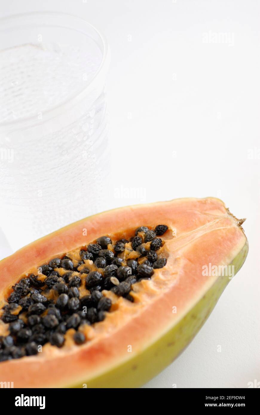 Close-up of the cross section of a papaya Stock Photo - Alamy