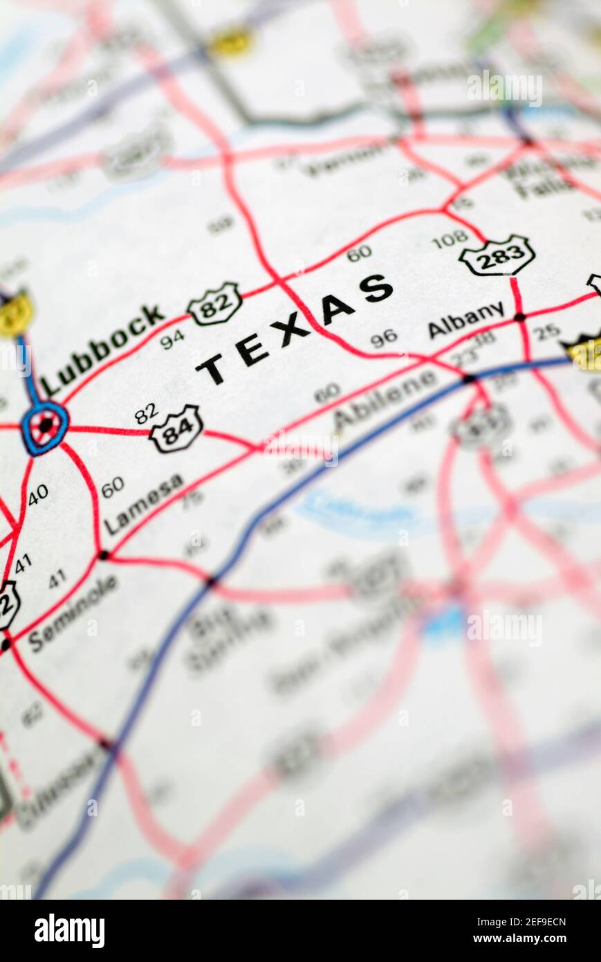 Close-up of a road map Stock Photo - Alamy