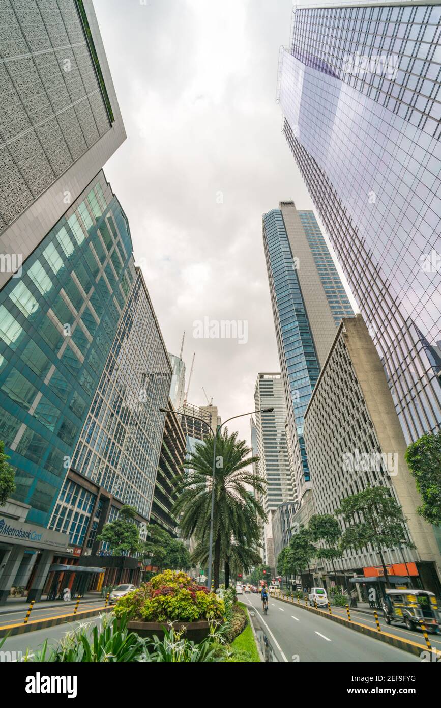 Makati, Metro Manila, Philippines - August 2018: Ayala Avenue and ...