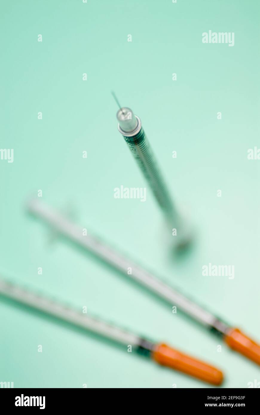 Close up of three syringes Stock Photo - Alamy