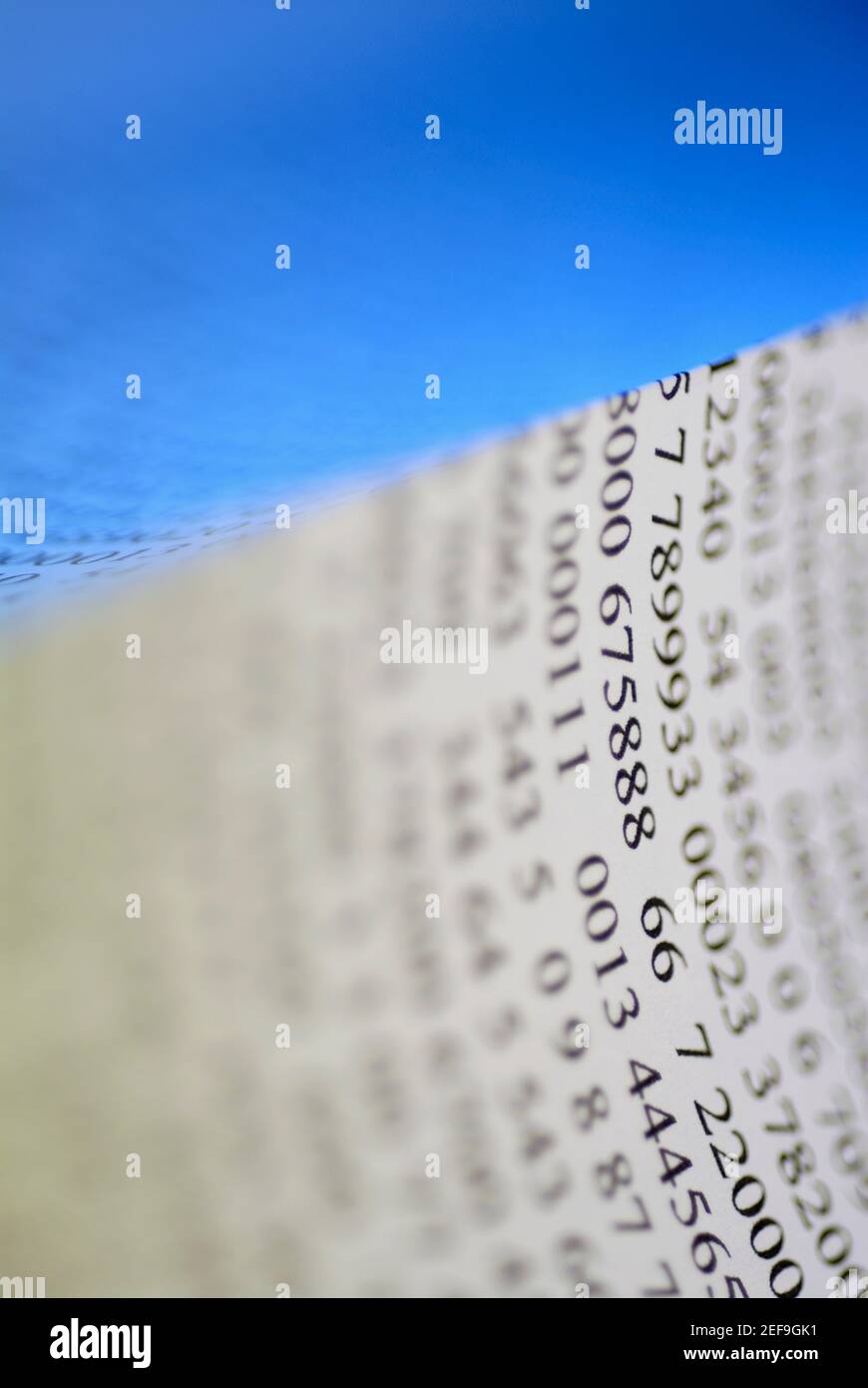 Close-up of paper with numbers Stock Photo - Alamy