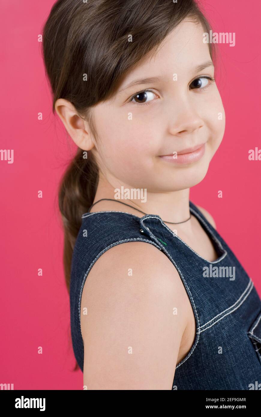 Side profile of a girl smiling Stock Photo - Alamy