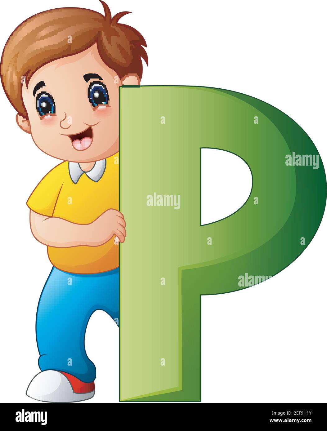 Child with phonic letters Stock Vector Images - Alamy