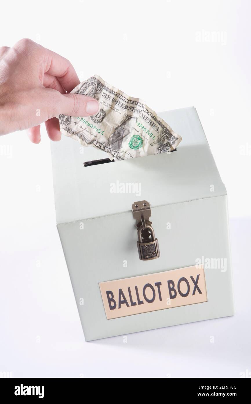 Ballot box dollar bill hi-res stock photography and images - Alamy