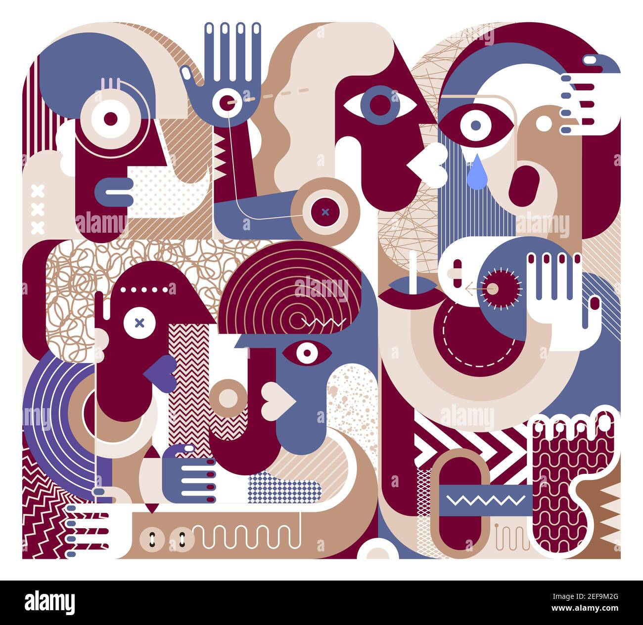 Abstract crowd art Cut Out Stock Images & Pictures - Alamy