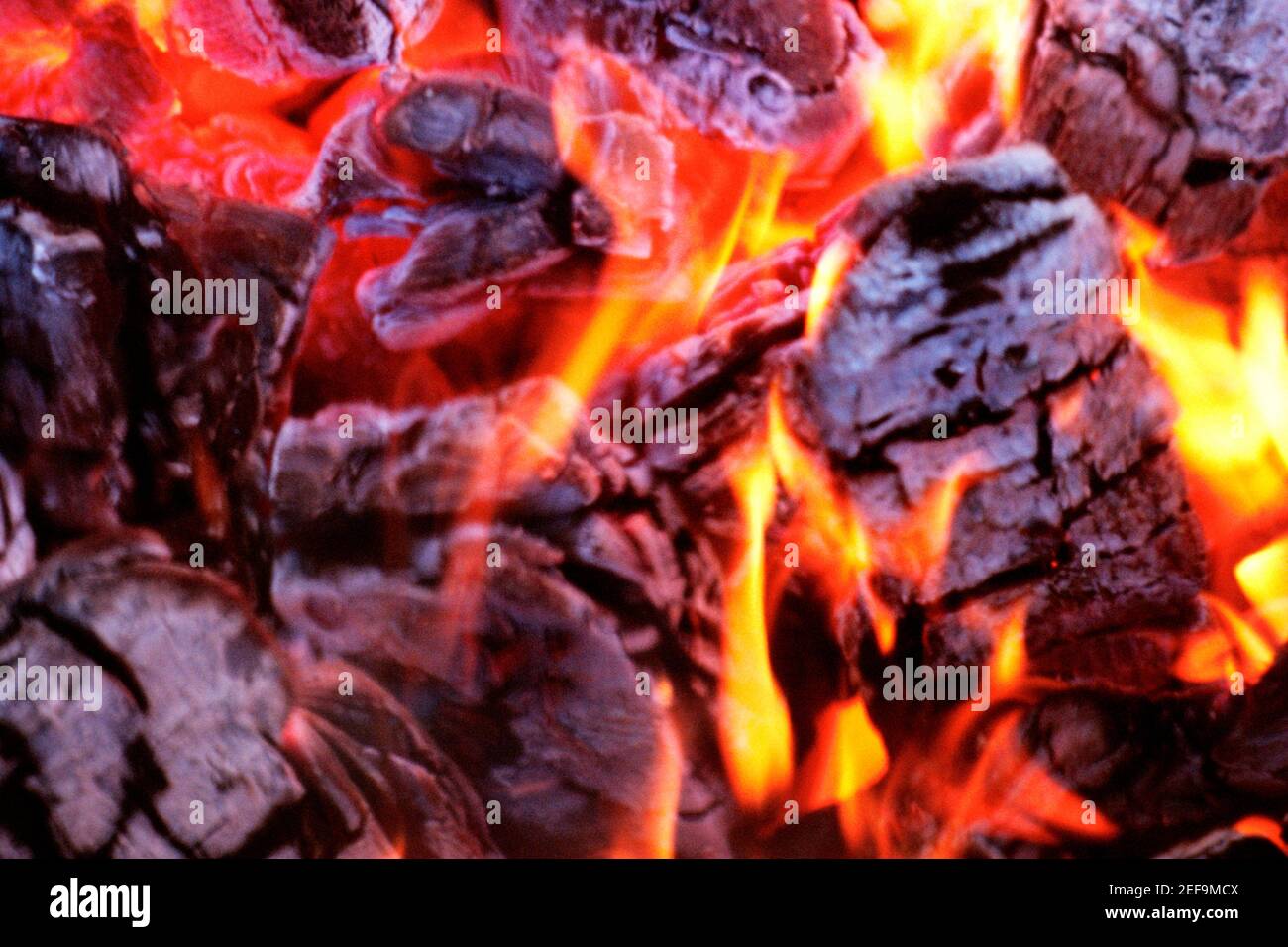 Close-up of a log fire Stock Photo - Alamy
