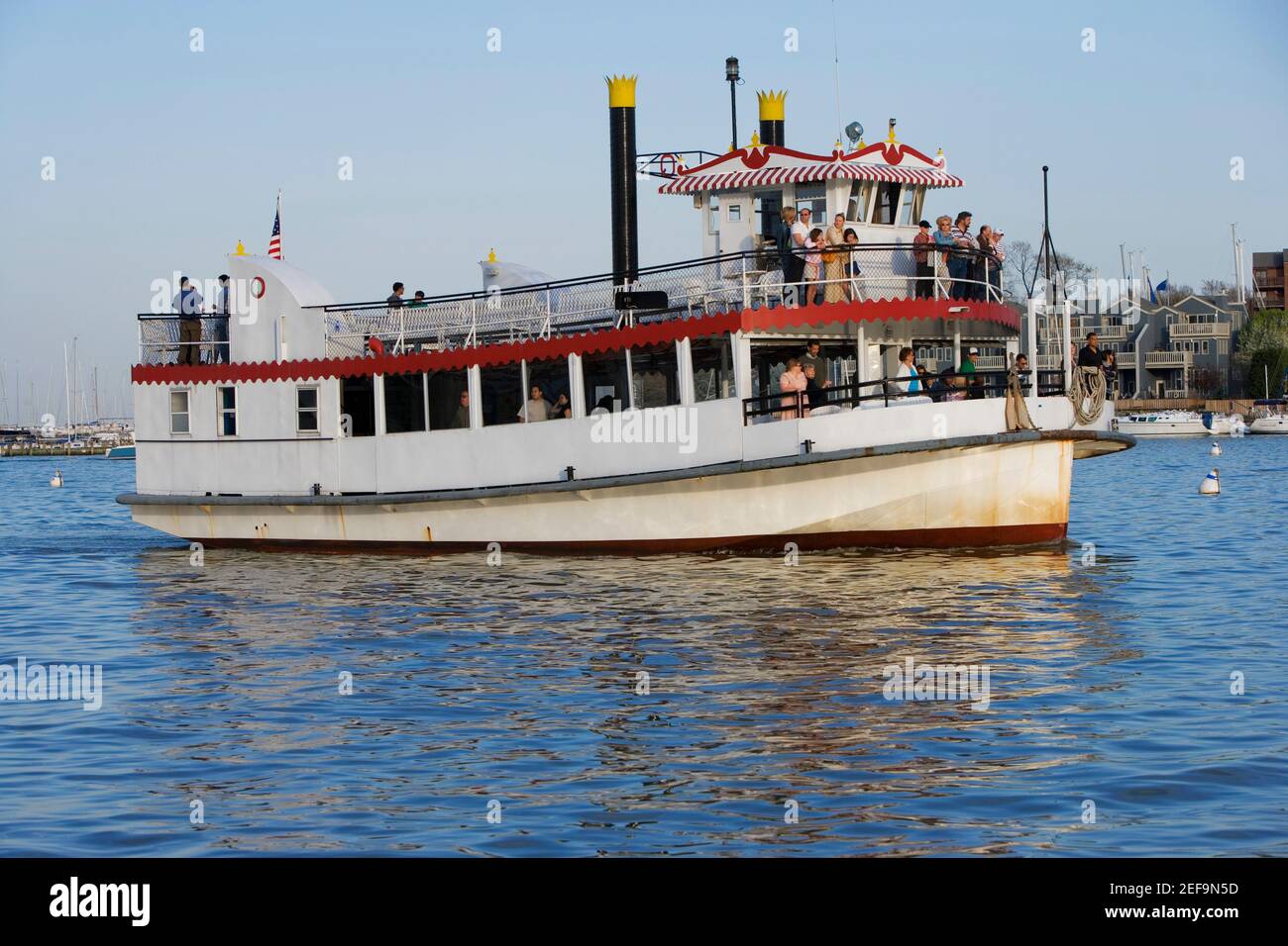 Large group of people on a ferry Stock Photo - Alamy