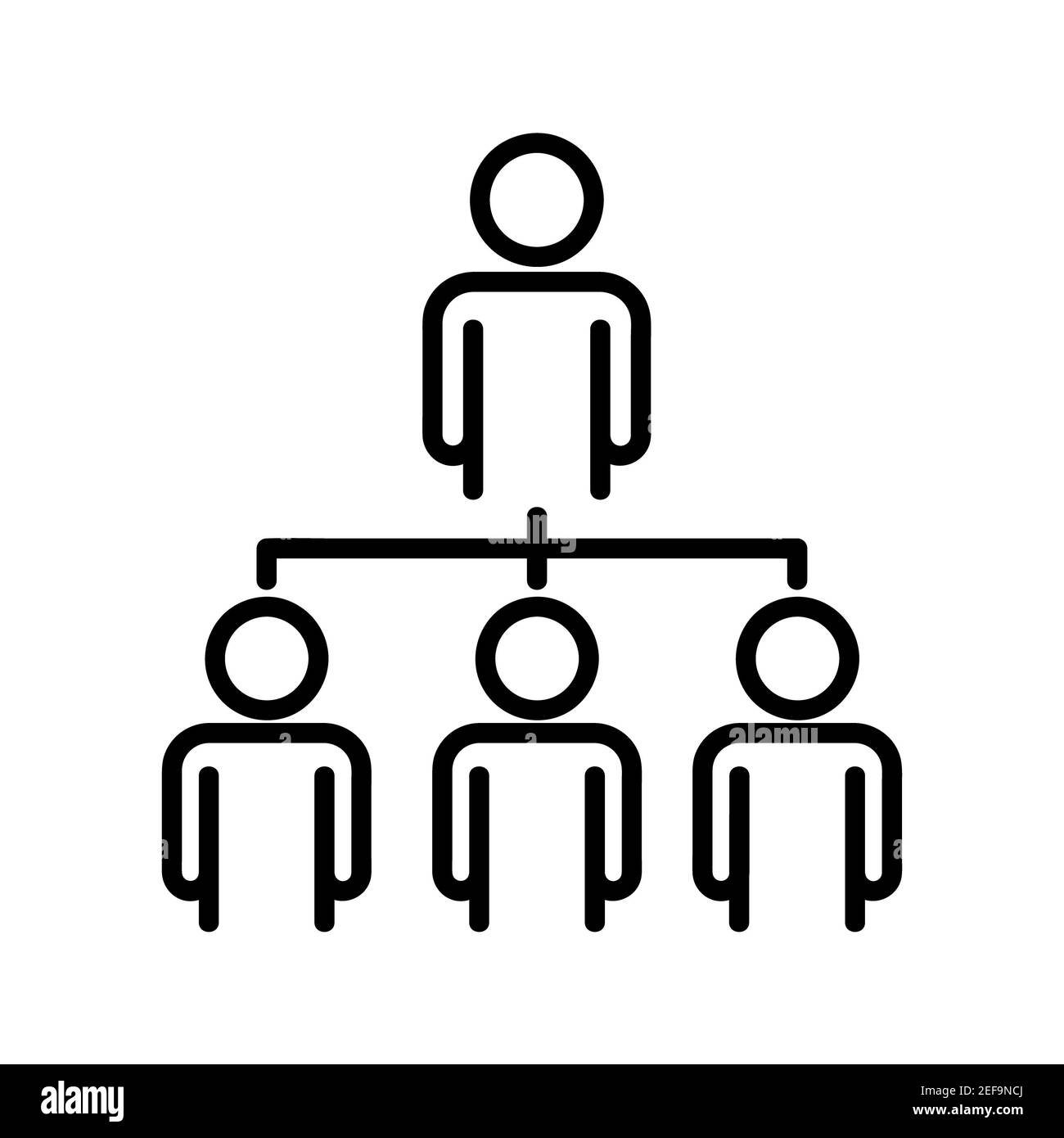 illustration of organisation chart on white background Stock Photo - Alamy