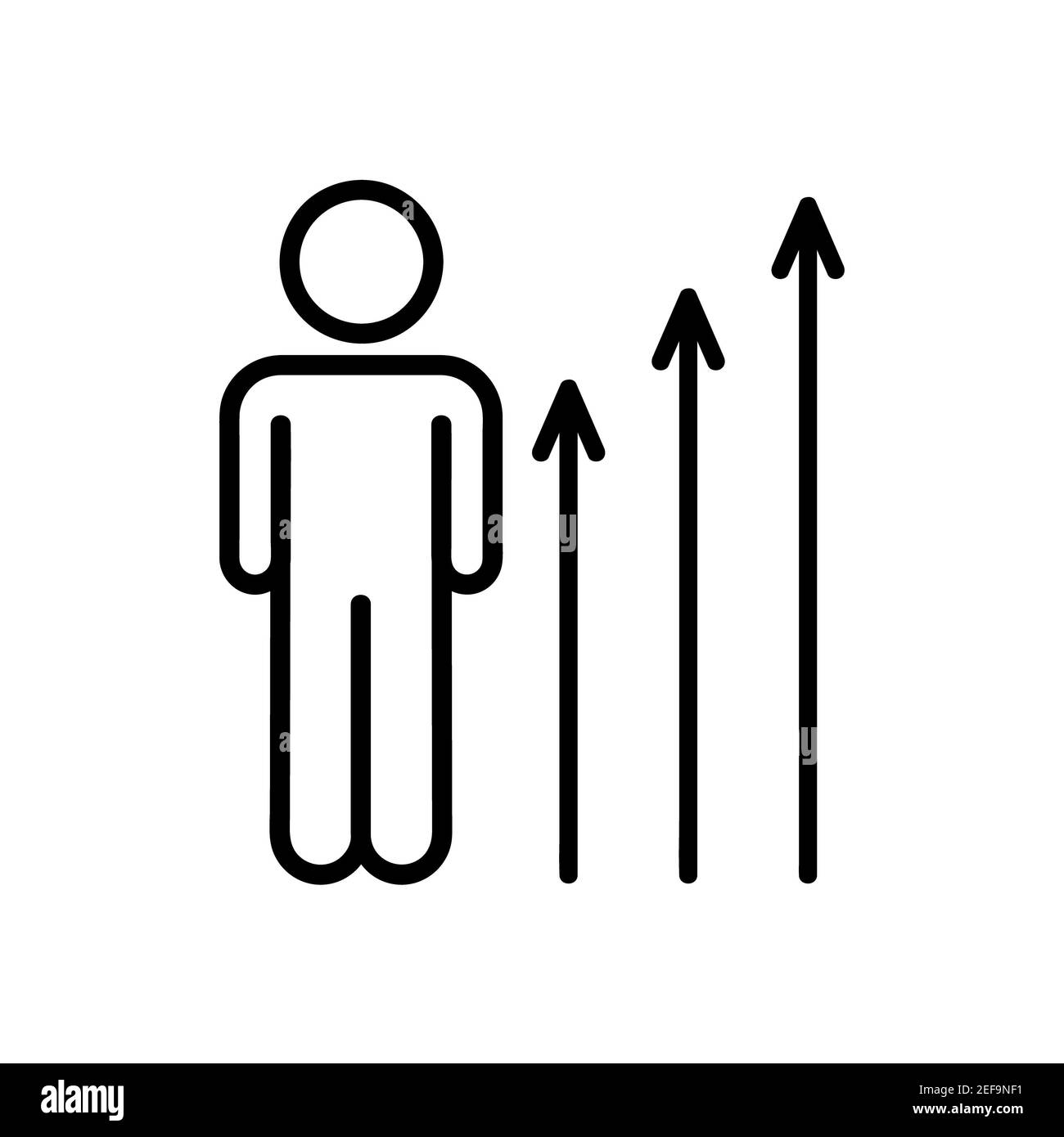 Career development flat icon. Pictogram for web. Line stroke. Isolated ...