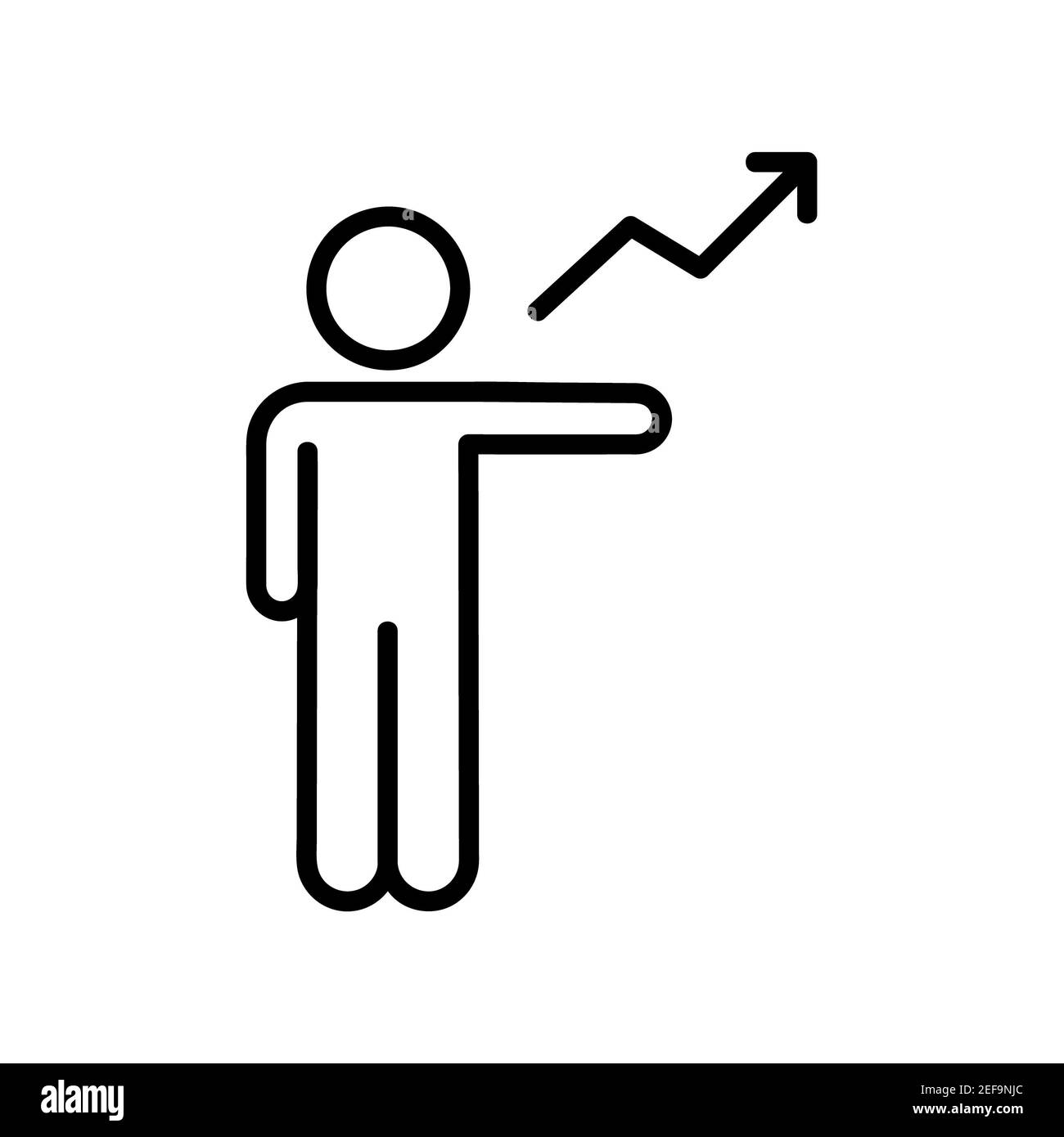 Career development flat icon. Pictogram for web. Line stroke. Isolated ...