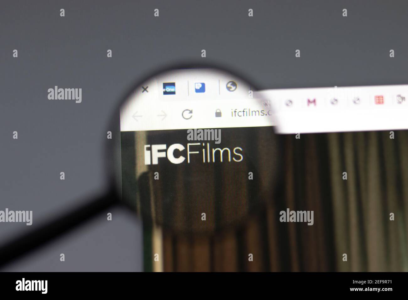 New York, USA - 15 February 2021: IFC films website in browser with ...