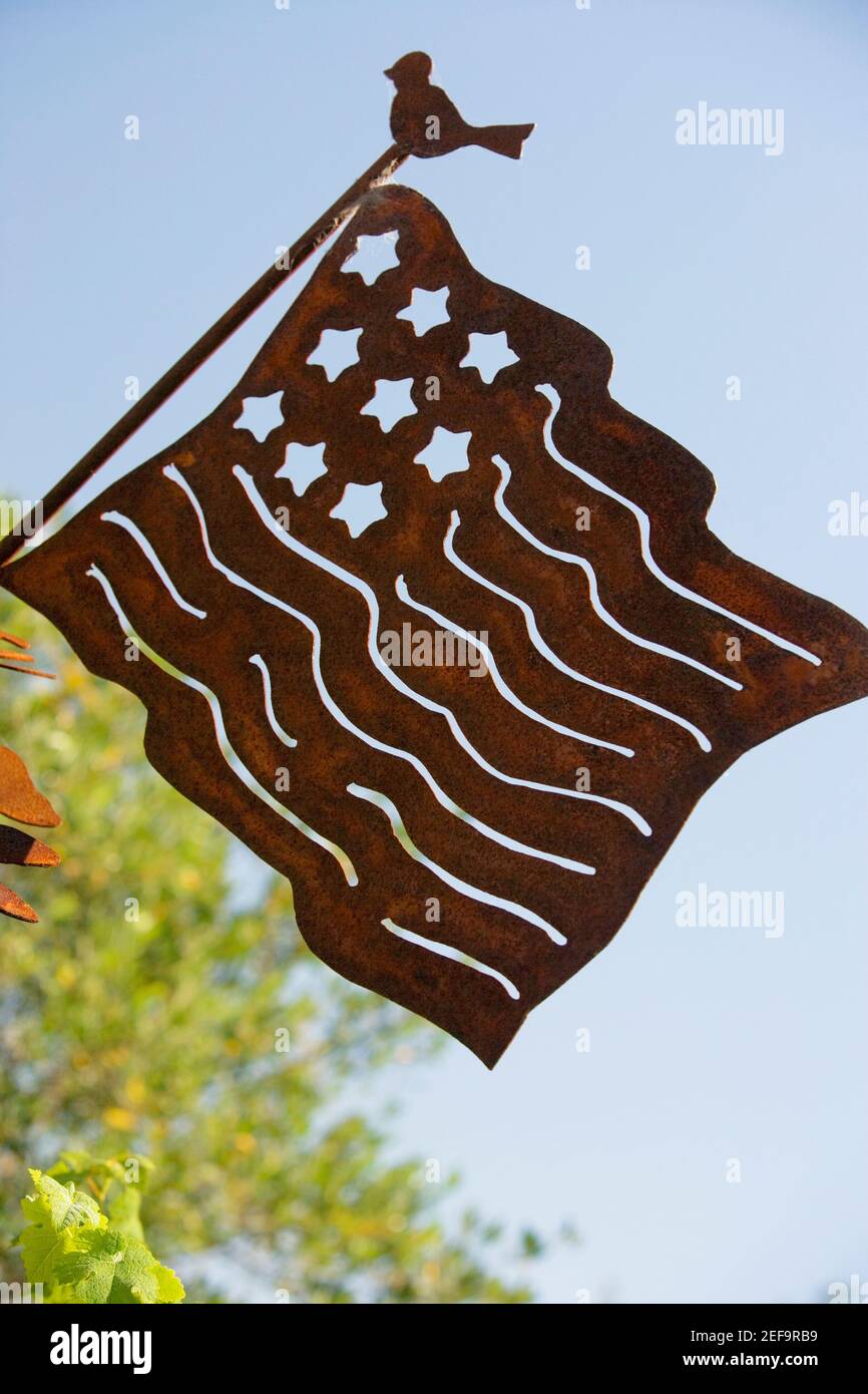 Close-up of a rusted American flag Stock Photo - Alamy