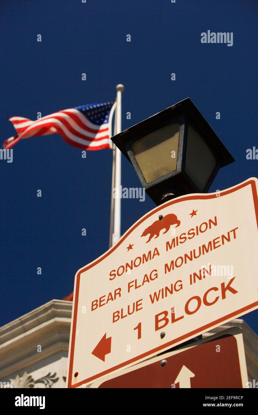 Close up american flag road sign hi-res stock photography and images ...