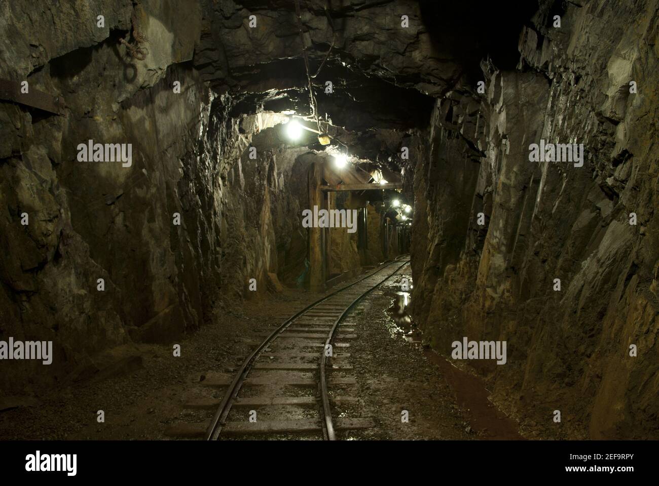 underground tunnel in a copper mine Stock Photo - Alamy