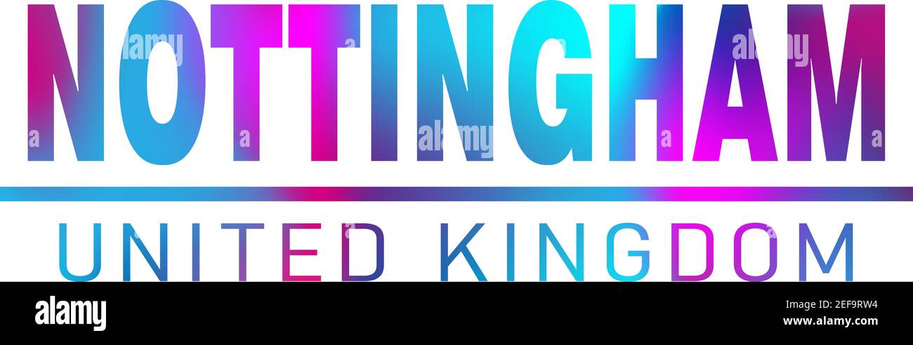 Nottingham. Colorful typography text banner. Vector the word nottingham ...