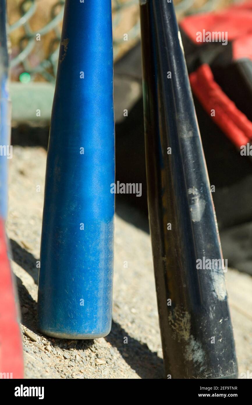 Close-up of baseball bats Stock Photo - Alamy