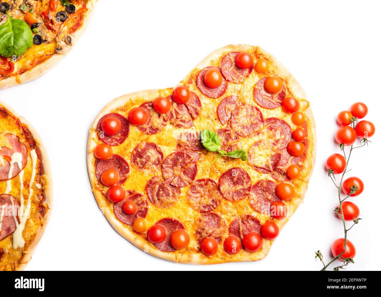 different various kind of pizzas in assortment, set combo of pizza, for ...