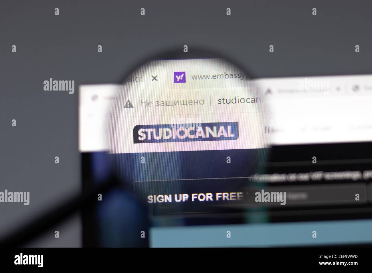 New York, USA - 15 February 2021: Studiocanal website in browser with ...