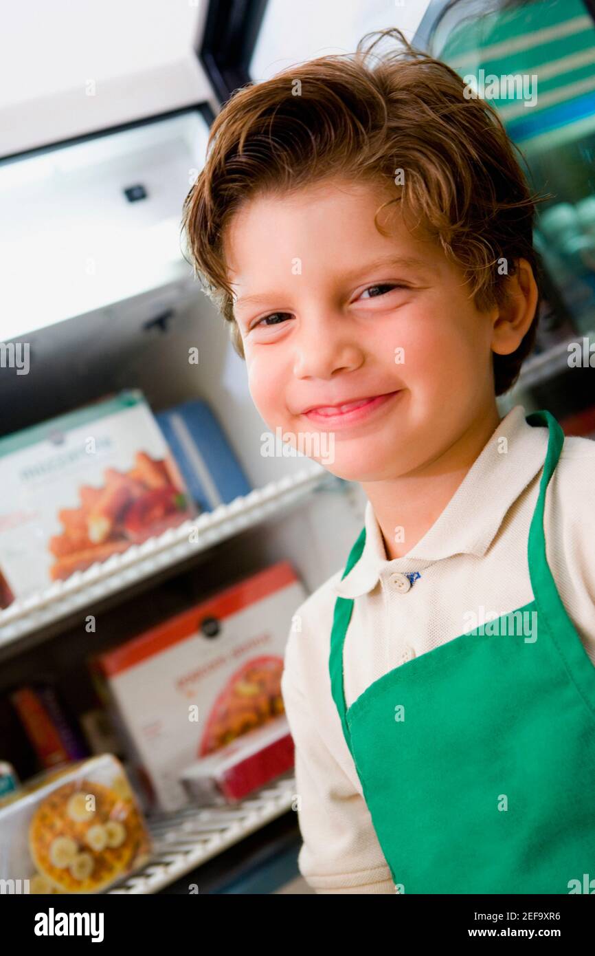 Portrait of a boy smiling Stock Photo - Alamy