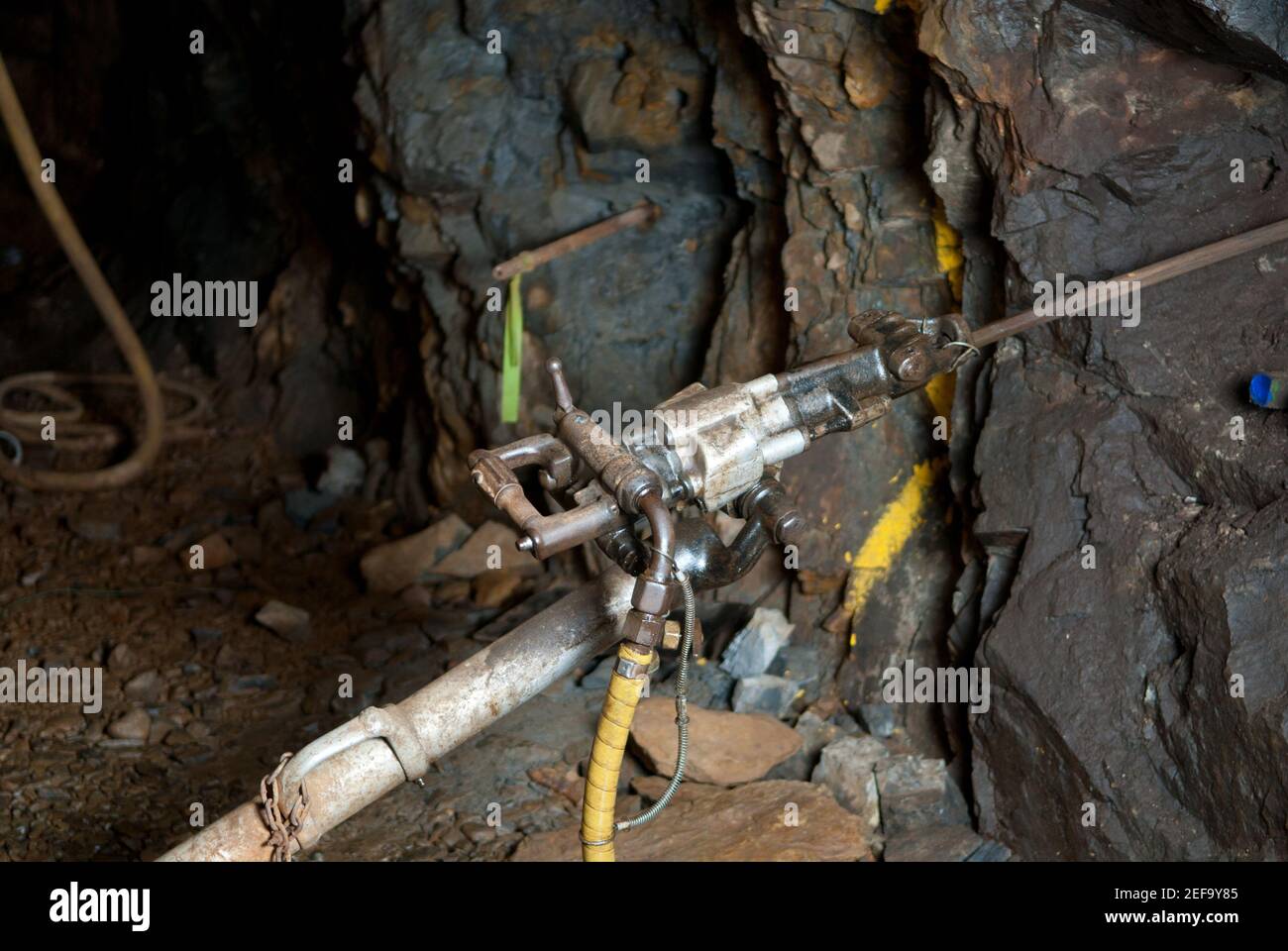 mining jack drill underground Stock Photo - Alamy