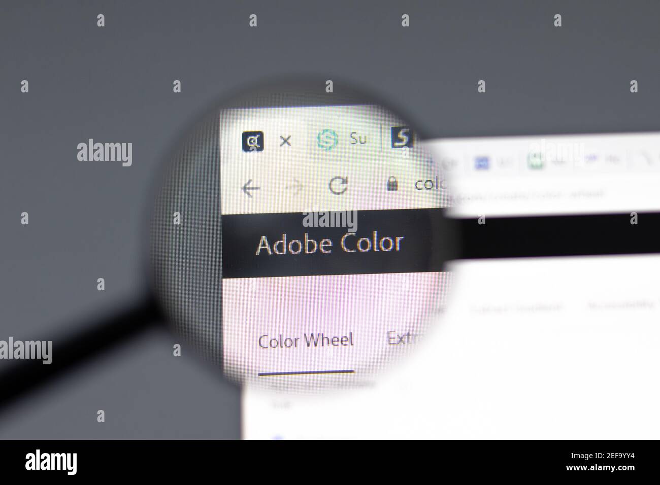 New York, USA - 15 February 2021: Adobe Color website in browser with ...