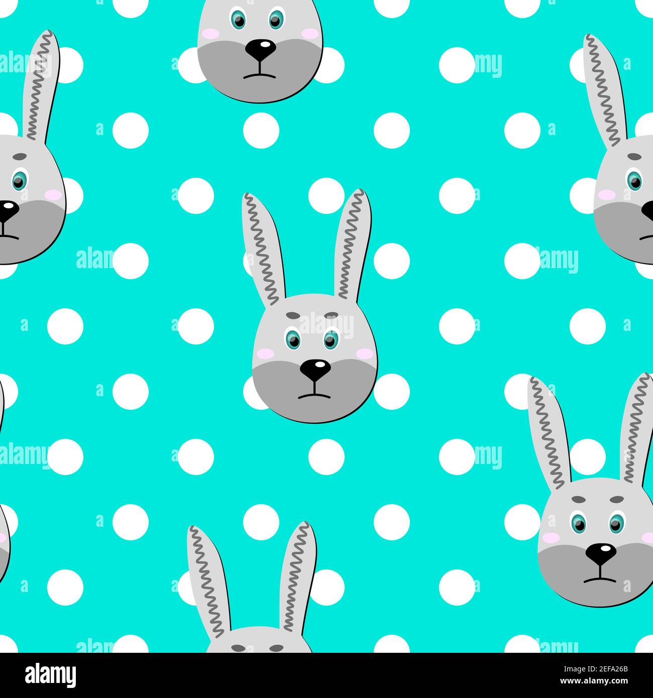 Vector flat animals colorful illustration for kids. Seamless pattern ...