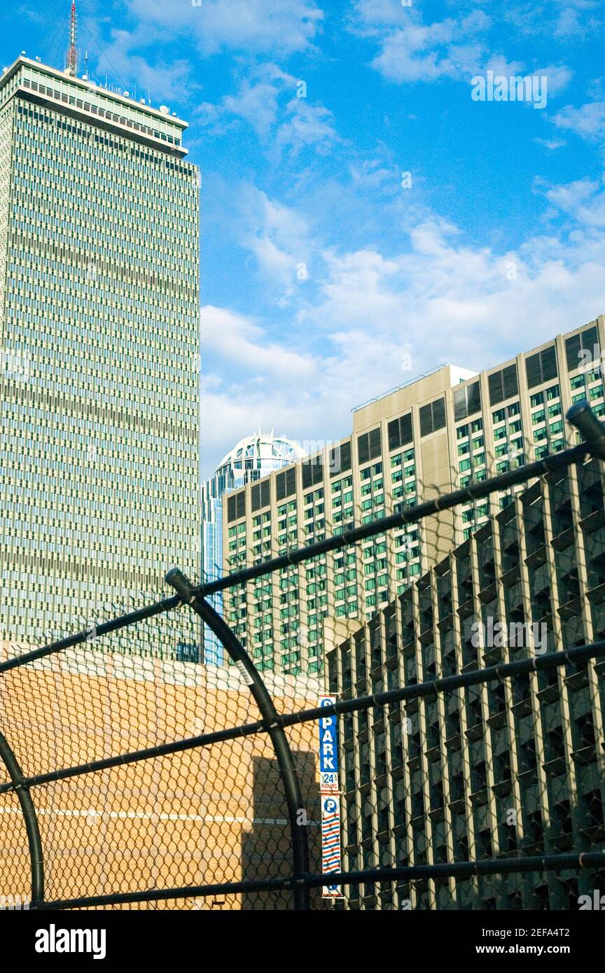 Low angle view of office buildings, Boston, Massachusetts, USA Stock ...