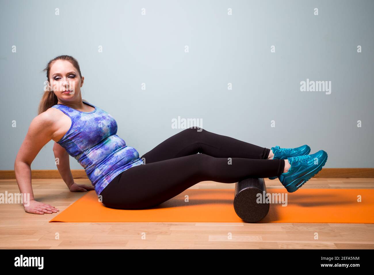 Self myofascial release as a type of functional training Stock Photo ...