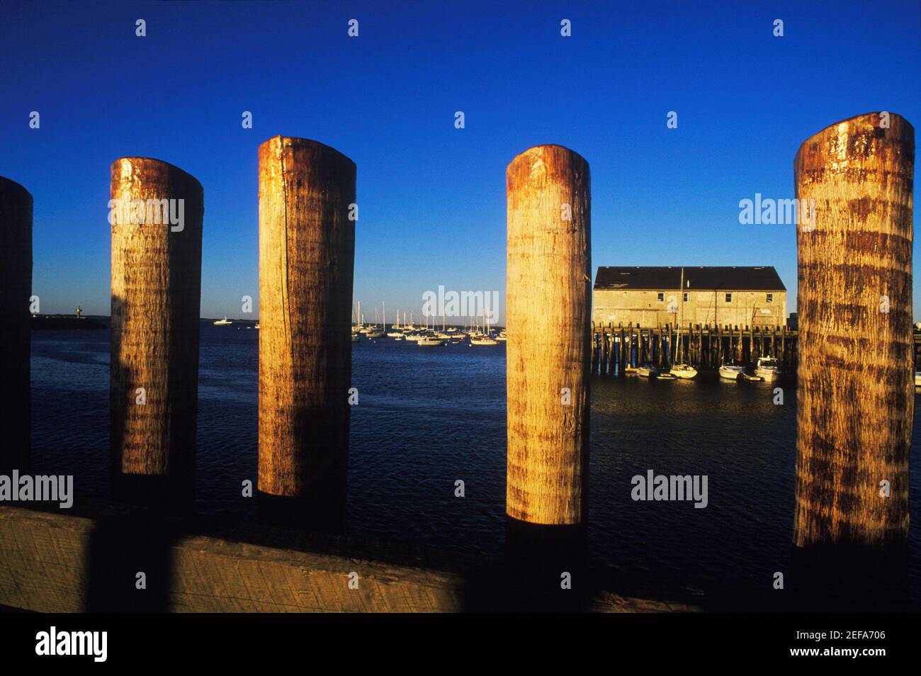 Wooden columns in a river, Cape Cod, Massachusetts, USA Stock Photo - Alamy