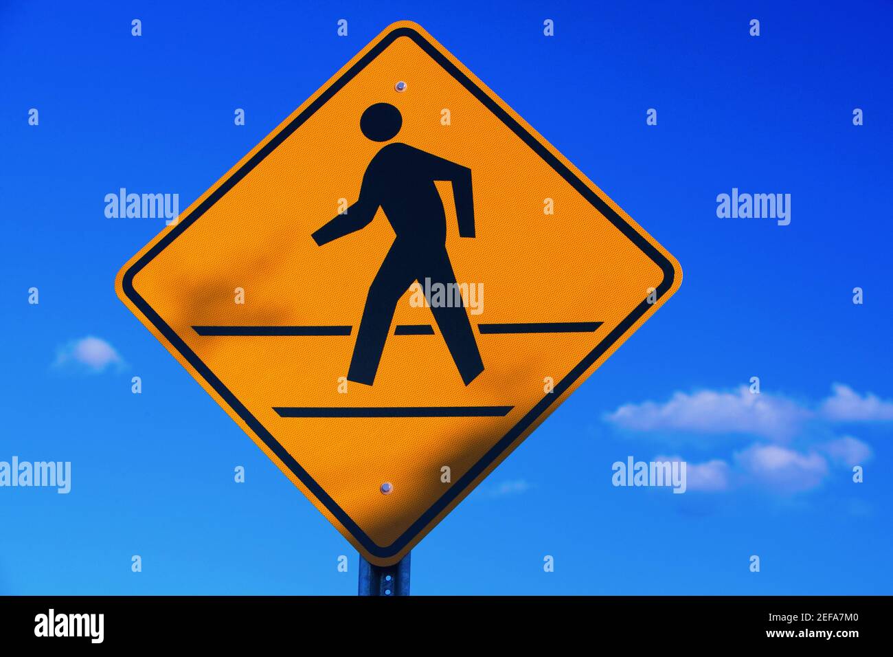 Low angle view of a pedestrian crossing sign Stock Photo - Alamy