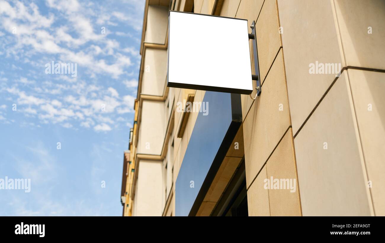 Company Sign Mock-Up Template on Business Building for Office or ...