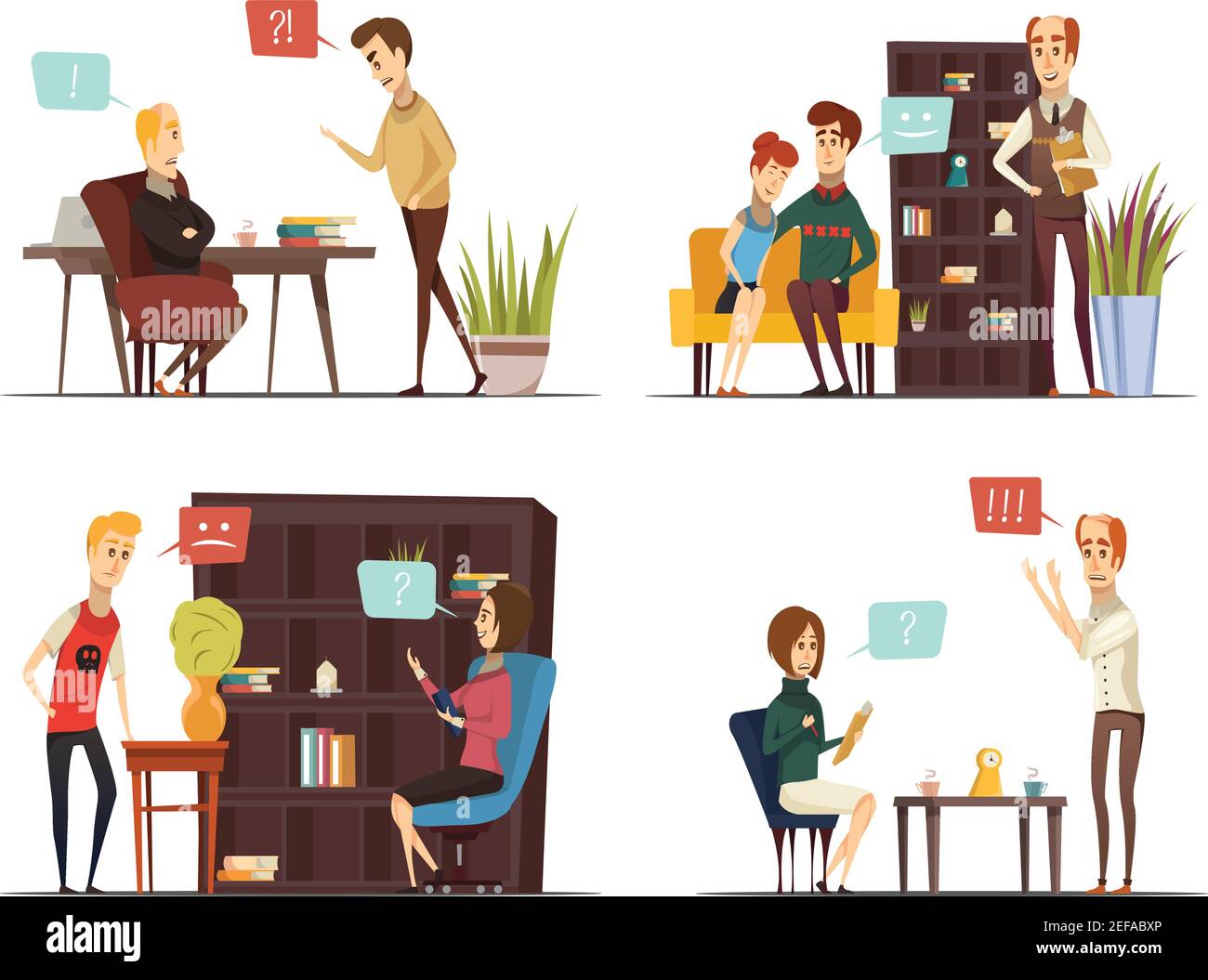 Talking about problems Stock Vector Images - Alamy