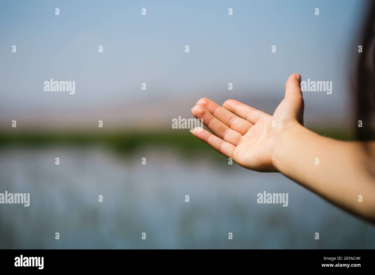 Woman finger point out hi-res stock photography and images - Alamy