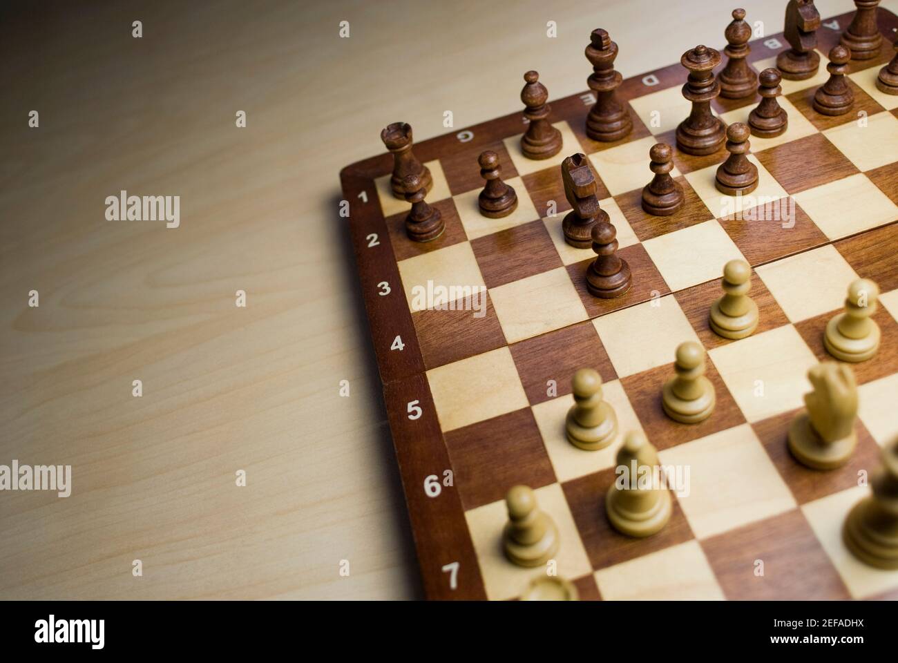 Close-up of chess pieces on a chess board Stock Photo - Alamy