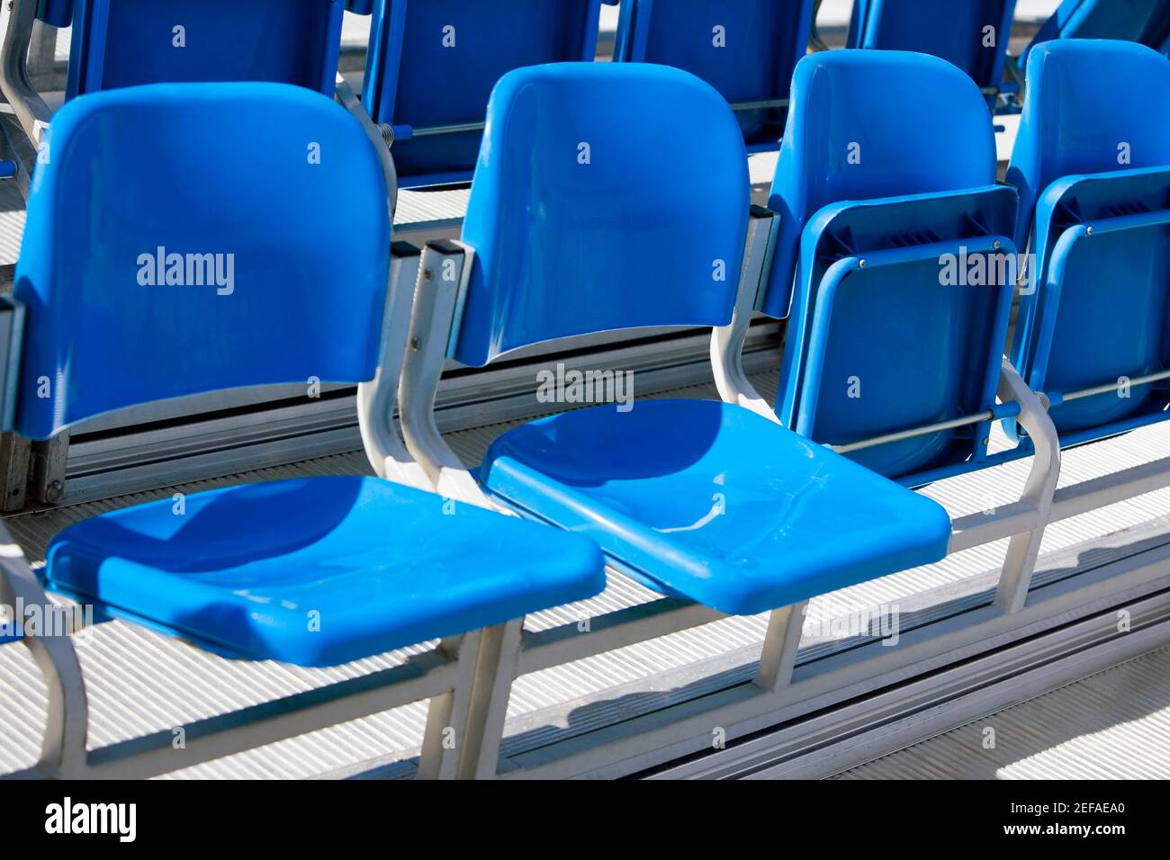 Chairs in a stadium Stock Photo - Alamy
