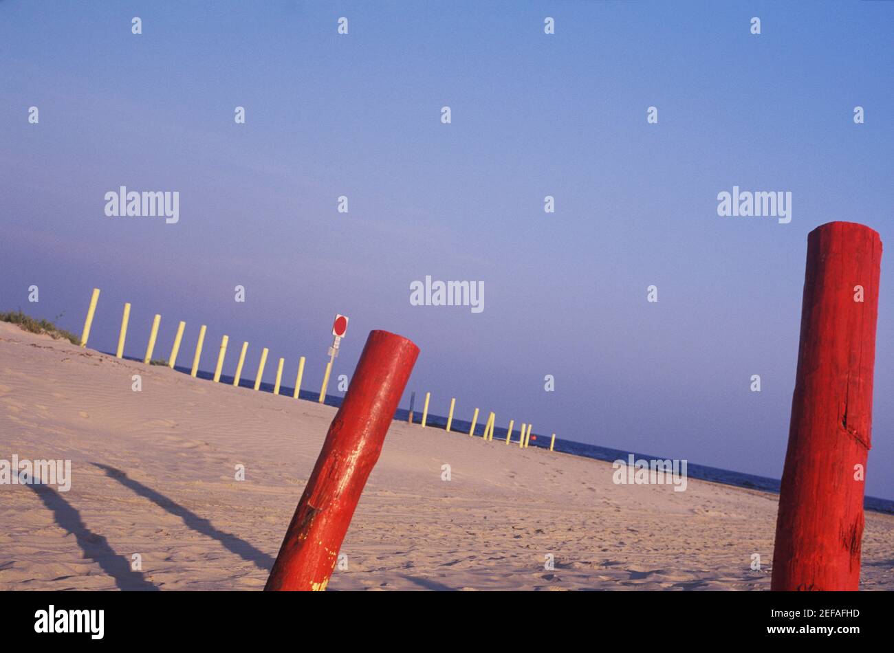 Wooden posts on the beach hi-res stock photography and images - Alamy