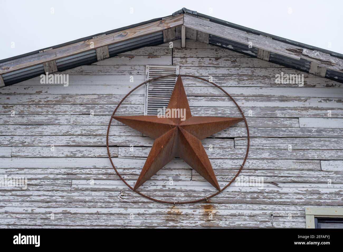 The Texas Lone Star as a decoration on house Stock Photo - Alamy