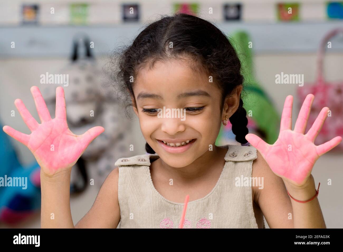 Hand paint, ethnicity, hands up hi-res stock photography and images - Alamy