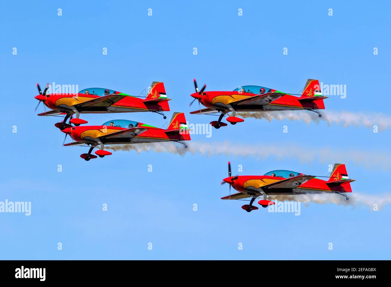 Royal Jordanian Falcons aerobatic team in their Walter Extra EA330LX ...