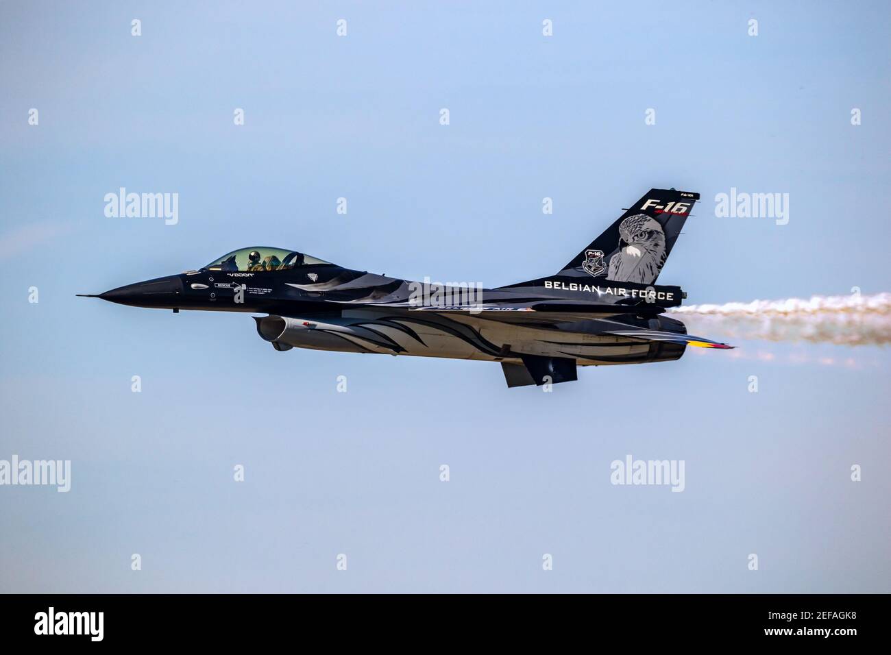 Special airshow painted Belgian Air Force F-16 Viper fighter jet in ...
