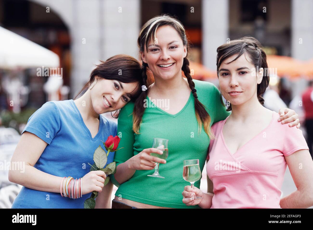 Portrait of three young women standing together Stock Photo - Alamy Portrait of three young women standing together Stock Photo - Alamy