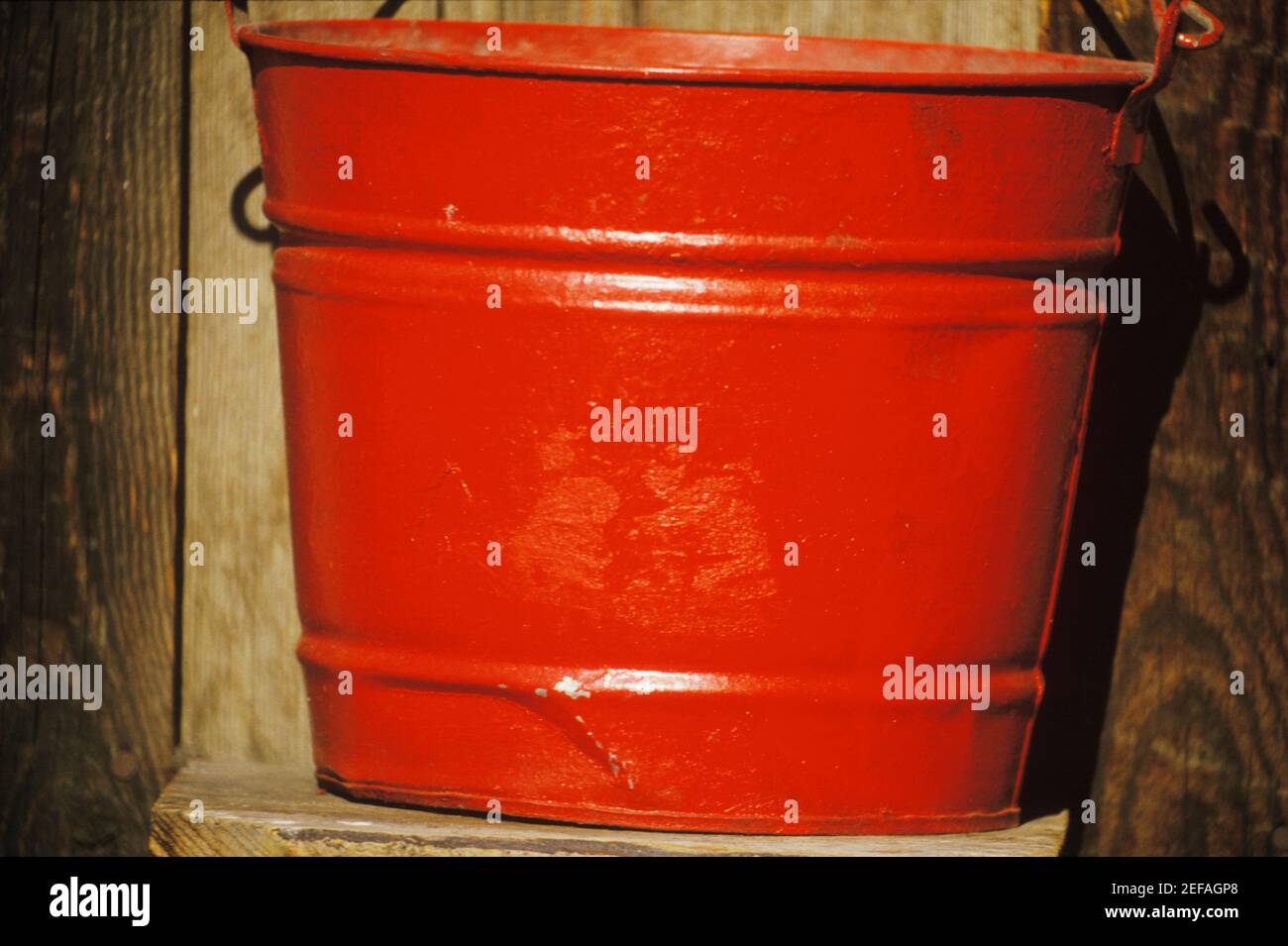 Metal bucket on color hi-res stock photography and images - Alamy