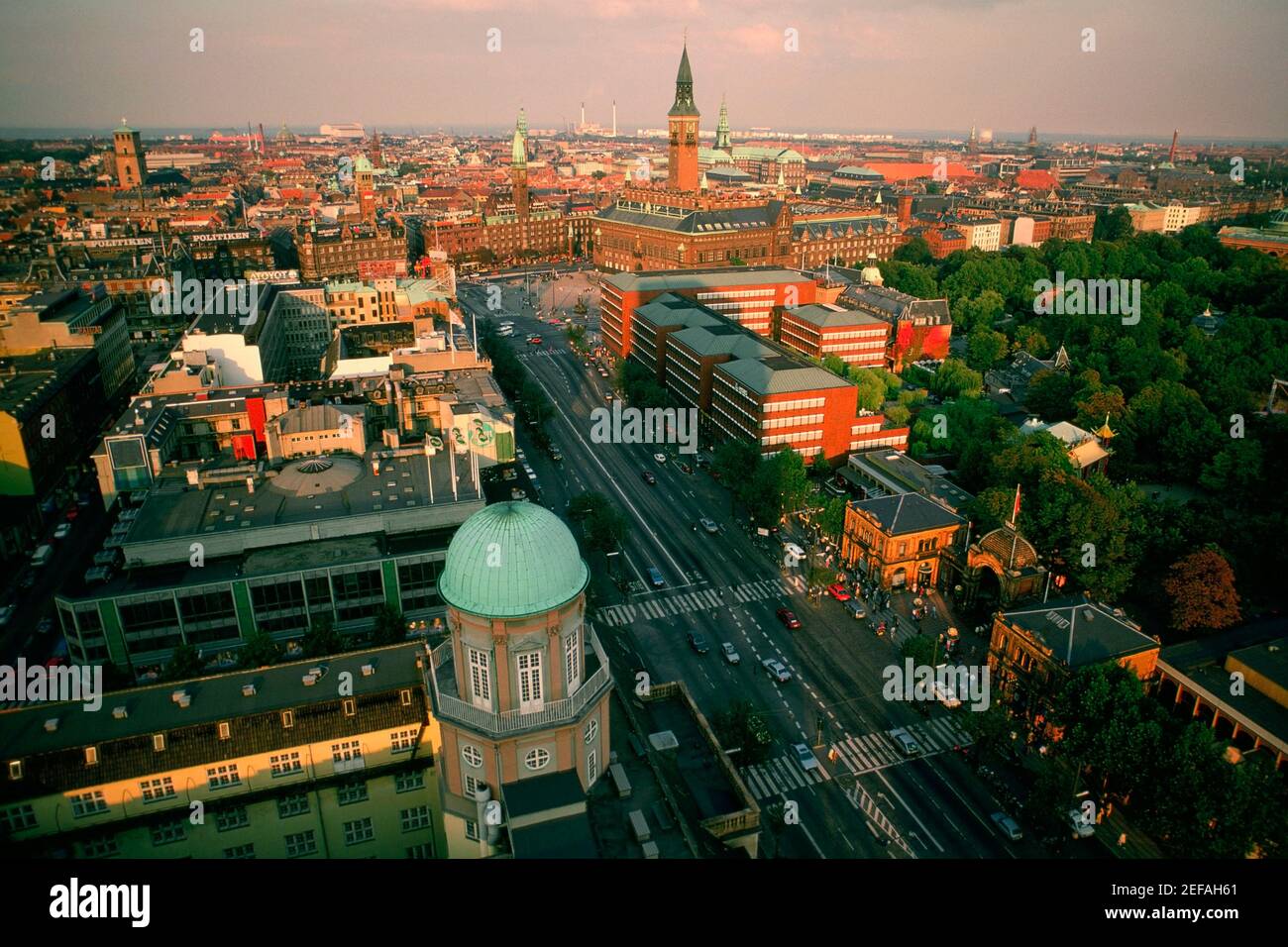 High angle view of a city, Copenhagen, Denmark Stock Photo - Alamy